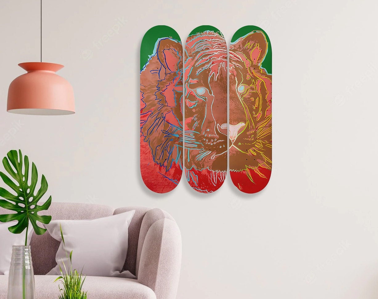 3 stücke Sibirischer Tiger Skateboard Kunst, Wanddekor, Pro-Grade Maple ...