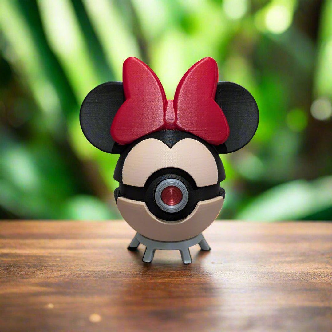 Minnie Mouse Poke Ball | 3D Printed Display Ball - Etsy
