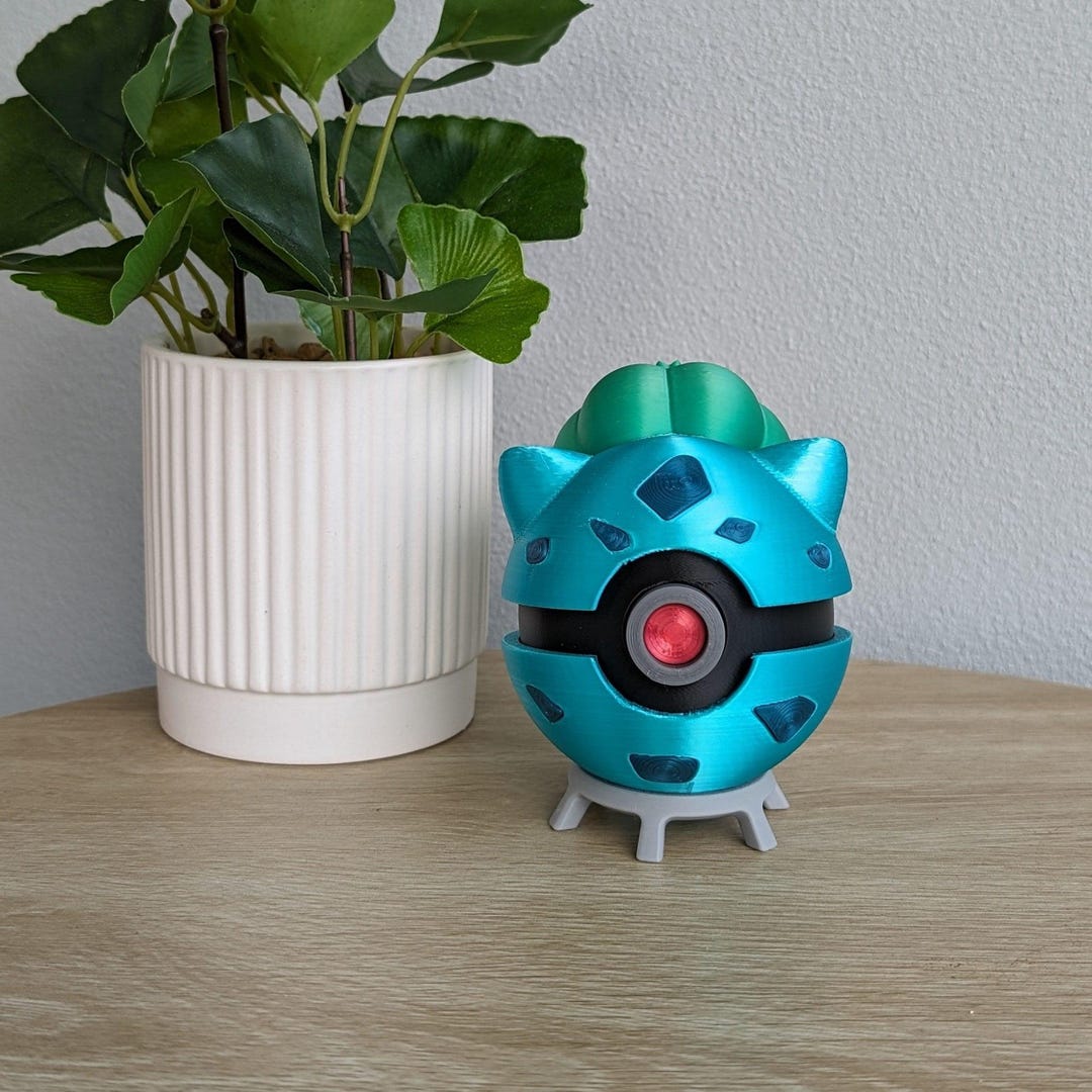 Bulbasaur Poke Ball | 3D Printed Display Ball - Etsy