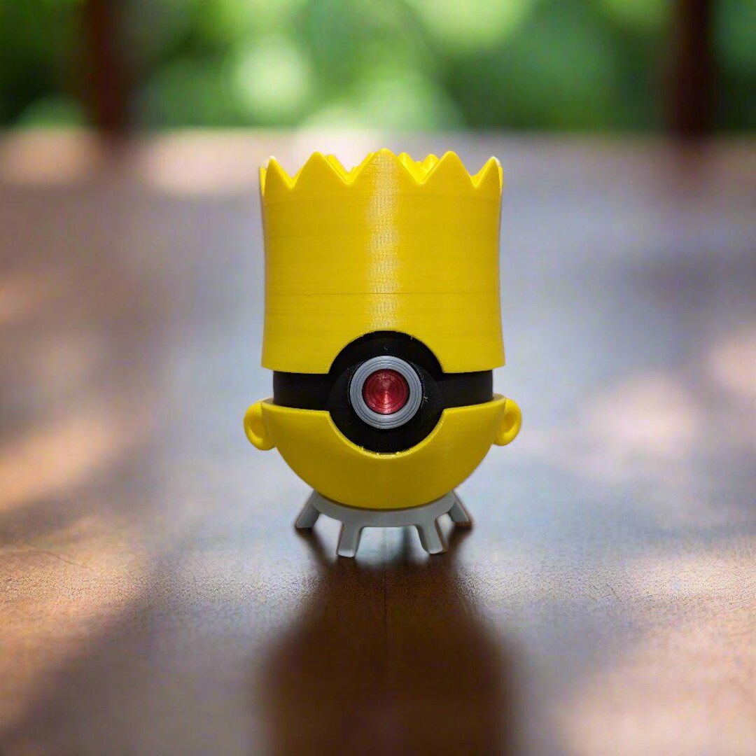 Bart Simpson Poke Ball | 3D Printed Display Ball - Etsy