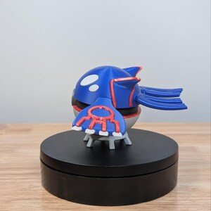 Kyogre Poke Ball | 3D Printed Display Ball - Etsy