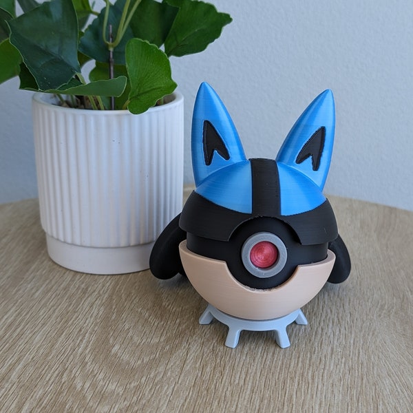Lucario Pokeball - Etsy