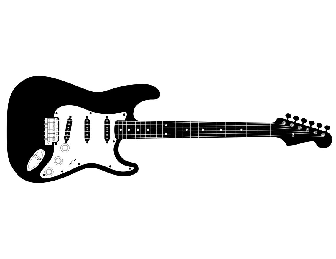 Stratocaster Electric Guitar SVG - Etsy