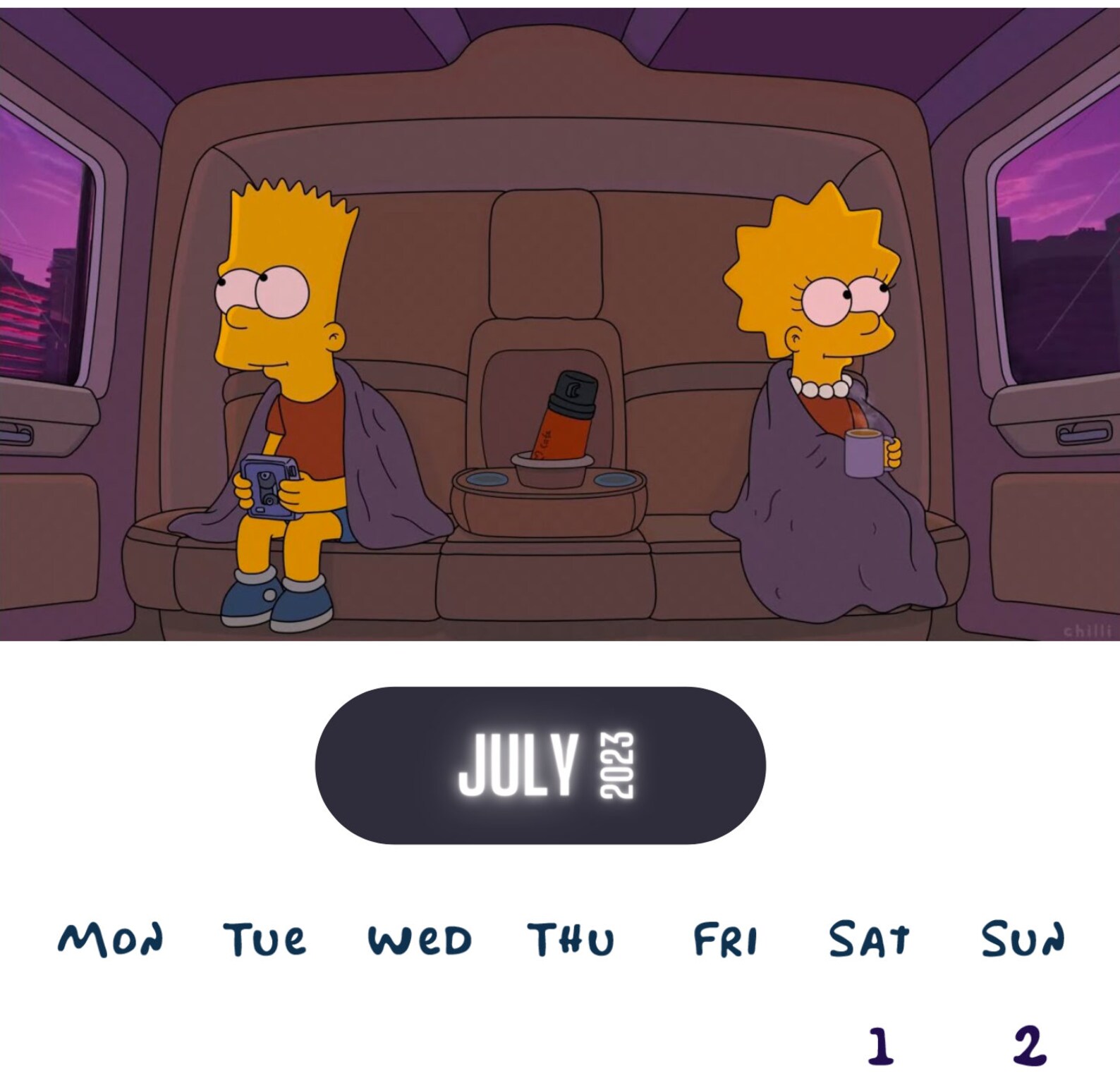 Digital Simpsons 2022-2023 Wall Poster Calendar - Etsy New Zealand