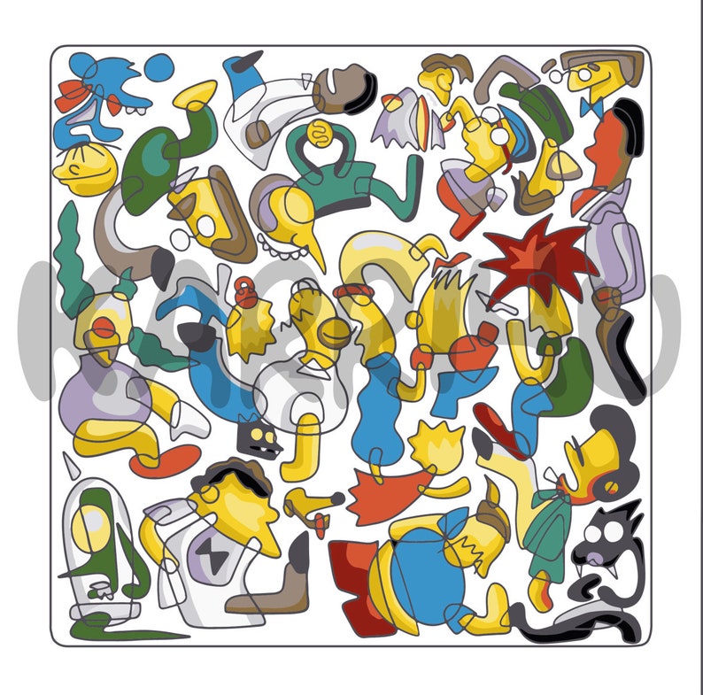 Simpsons Abstract Picture DIGITAL DOWNLOAD - Etsy