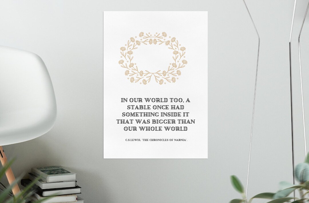 Stable Once Had Something Inside, Narnia Poster, Printable Wall Art ...