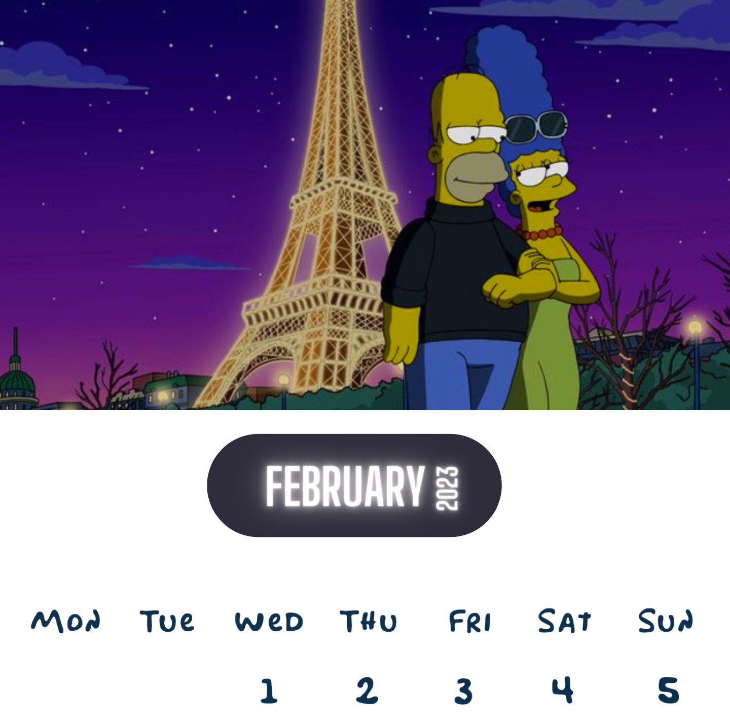 Digital Simpsons 2022-2023 Wall Poster Calendar - Etsy