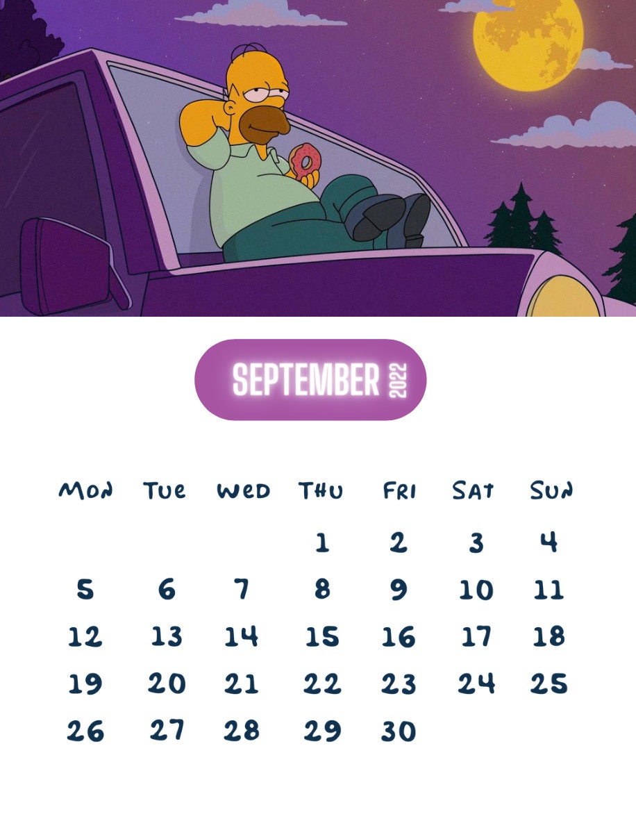 Digital Simpsons Planner + Calendar 2023-2024 - Etsy