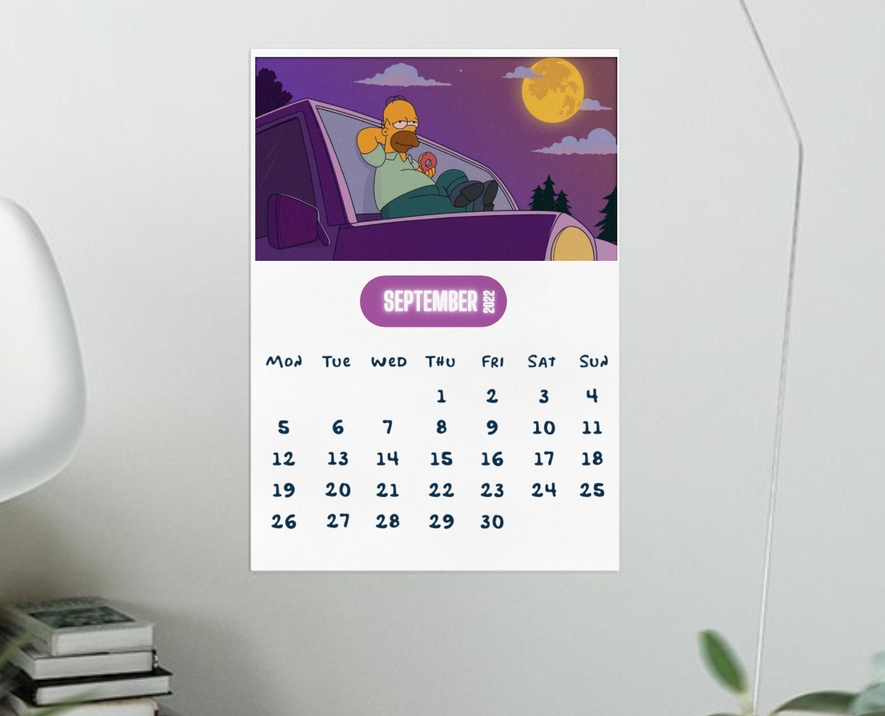 Digital Simpsons 2022-2023 Wall Poster Calendar - Etsy