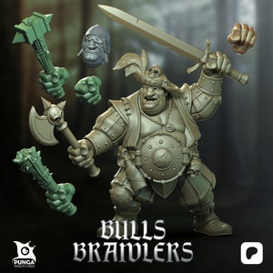 Bulls Brawlers - Punga Miniatures - Etsy