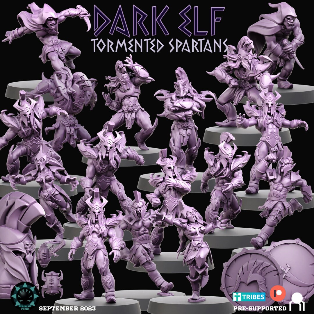 Tormented Spartans - Dark Elf - Etsy