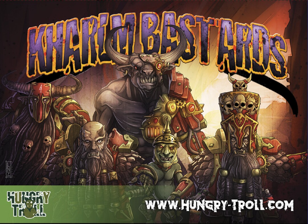 Kharlm Bastards Chaos Dwarf Team - Hungry Troll - With Bases - Etsy