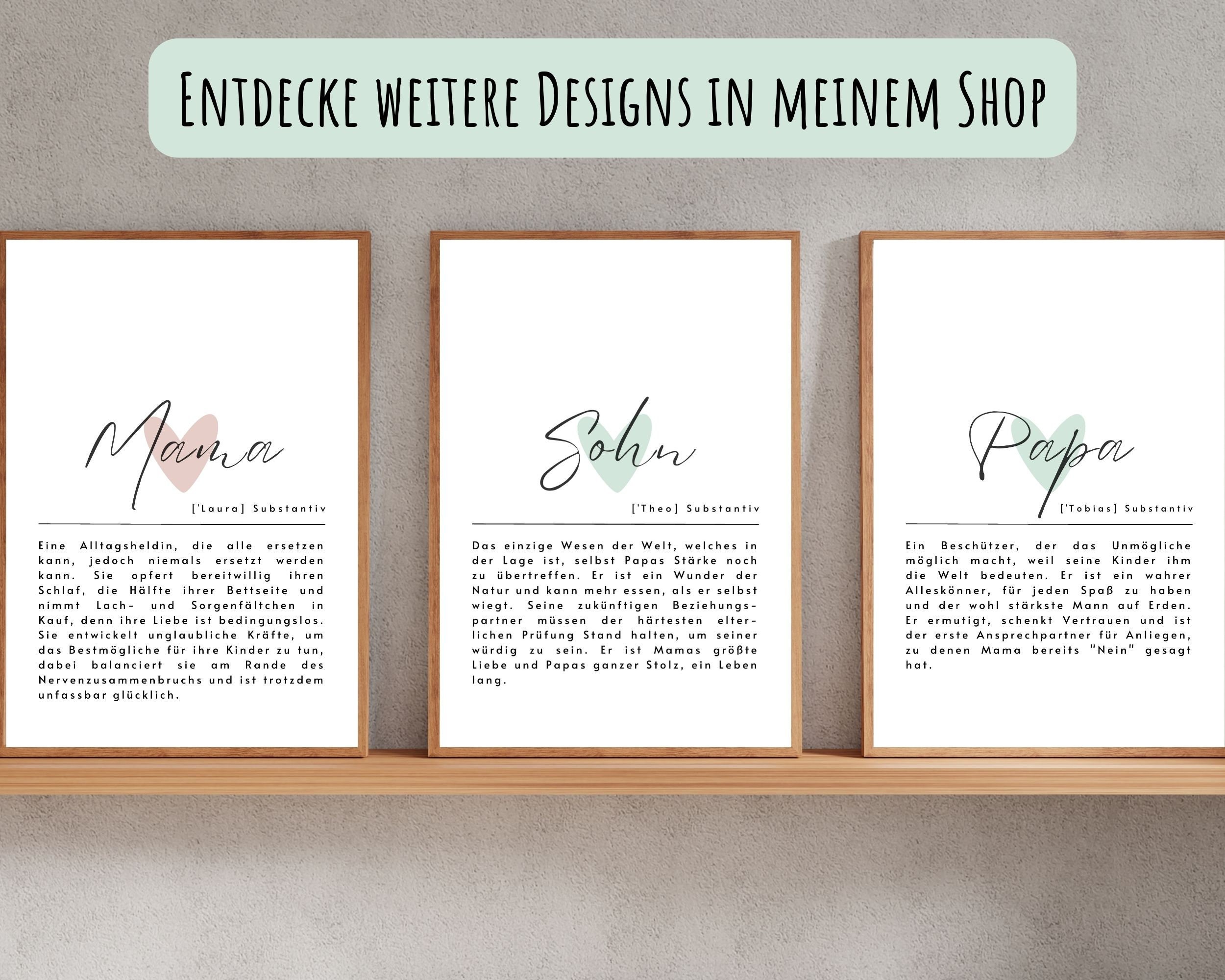 Poster Definition Tochter zum Ausdrucken Geschenk Tochter, Geschenk ...