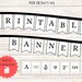 Printable Banner, Alphabet Letter Banner, Swallowtail Banner PDF Print ...