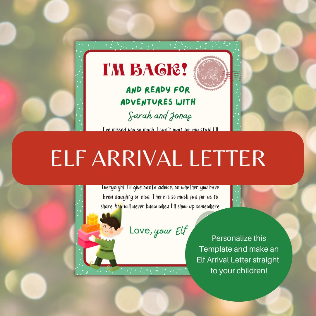 Personalized Official Elf Arrival Letter, Letter From the Christmas Elf ...