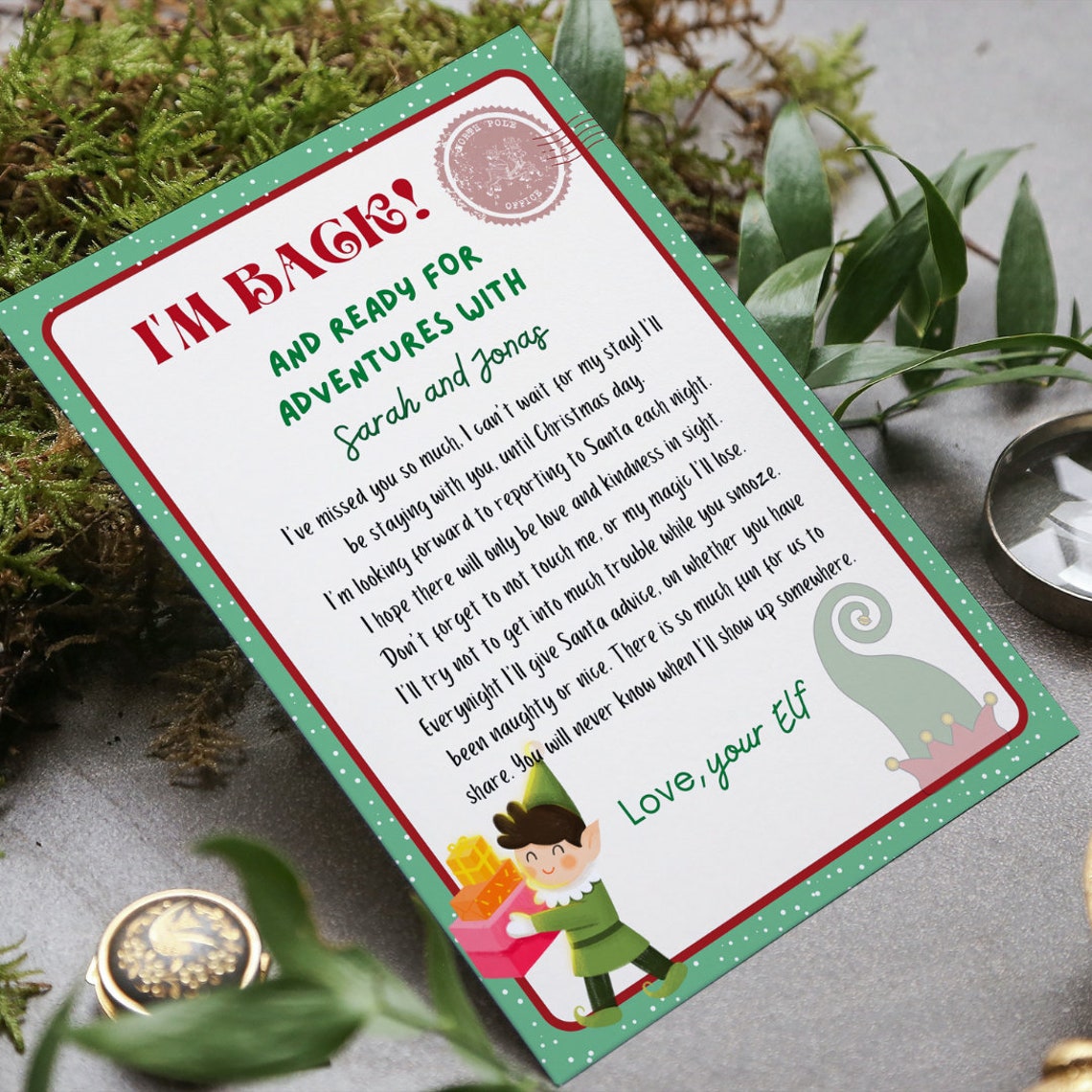 Personalized Official Elf Arrival Letter, Letter From the Christmas Elf ...
