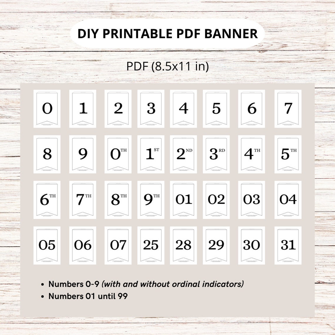 Printable Banner, Alphabet Letter Banner, Swallowtail Banner PDF Print ...