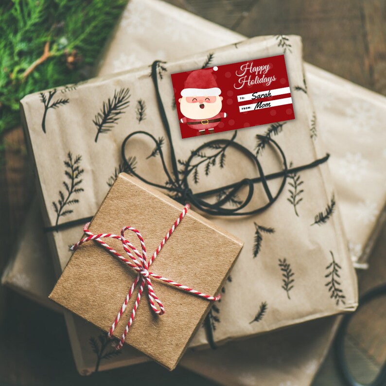 Printable Christmas Gift Tags Printable Tags Instant - Etsy