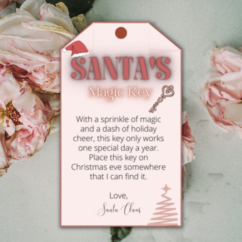 Santa's Magic Key, Christmas Tag, Christmas Eve Box Filler, Christmas ...