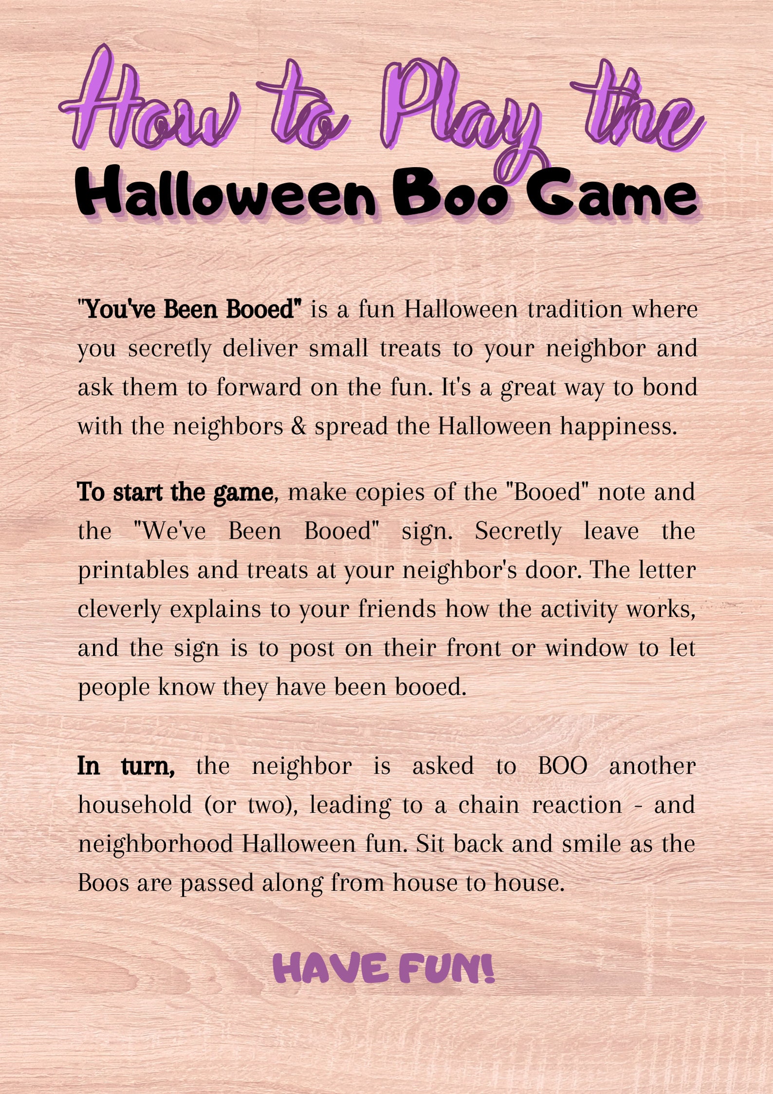 You've Been Booed, Booed Game, We've Been Booed, You've Been Booed ...