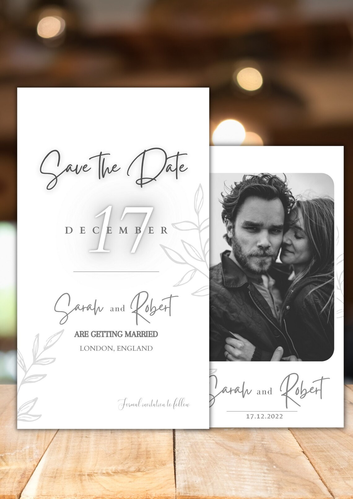 Save the Date Template, Modern Minimal, Save the Date With Photo ...