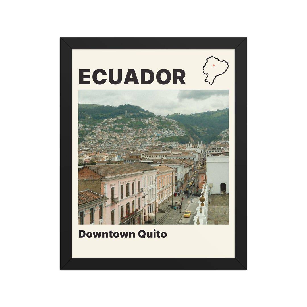 Ecuador Travel Poster – Downtown Quito – 11"x14" Wall Art - Etsy