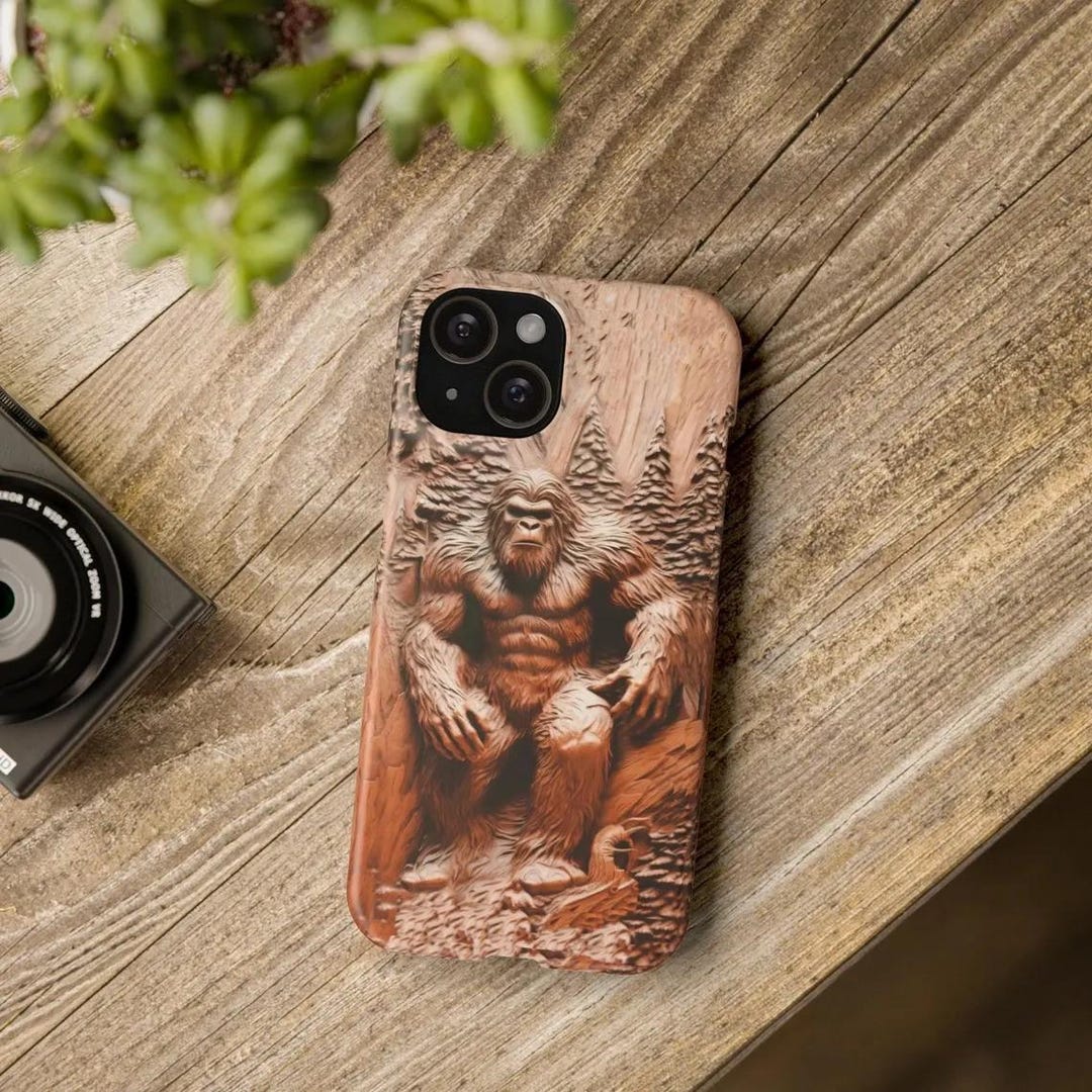 Bigfoot Sasquatch Legendary 3D Embossed Phone Case-protection Magsafe Compatibility Durable ...