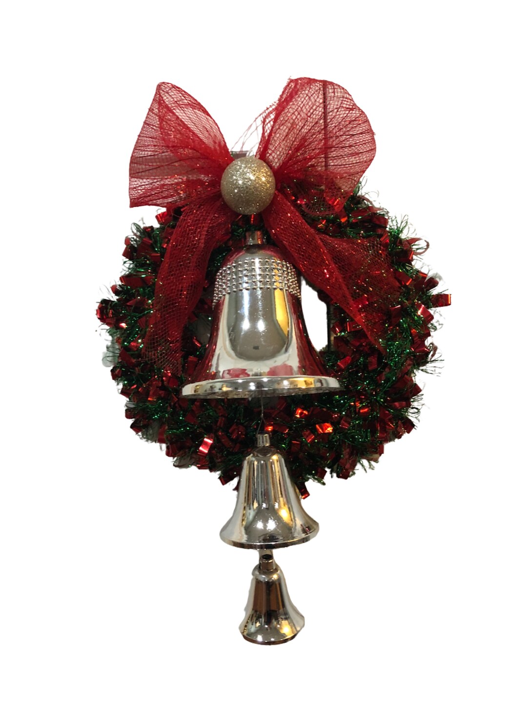 Silver Bell Christmas Wreath - Etsy