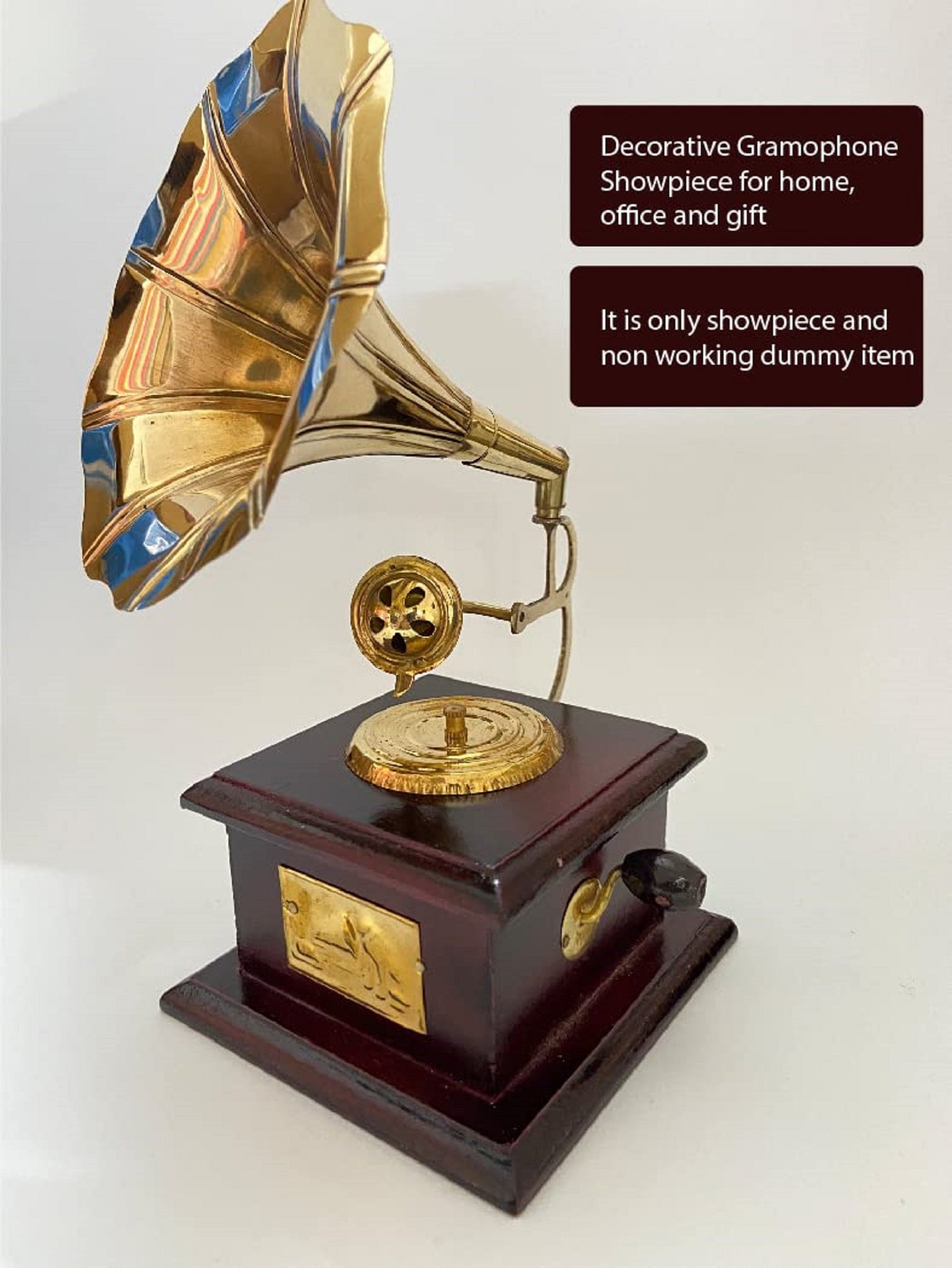 Nostalgic Gramophone Phonograph New Working Record Player Antique Style ...
