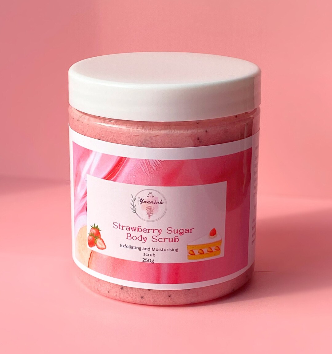 Strawberry Sugar Body Scrub 250g, Exfoliating Scrub, Natural Sugar ...