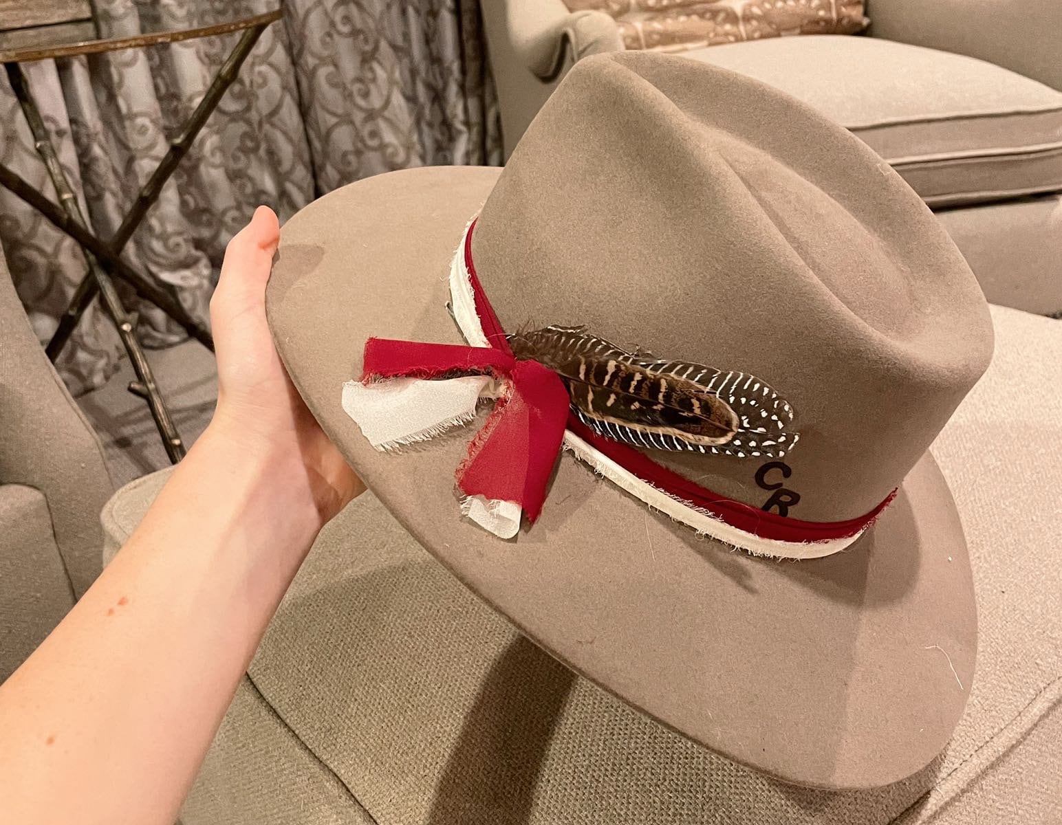 Custom Hat Band- RED & WHITE - Etsy