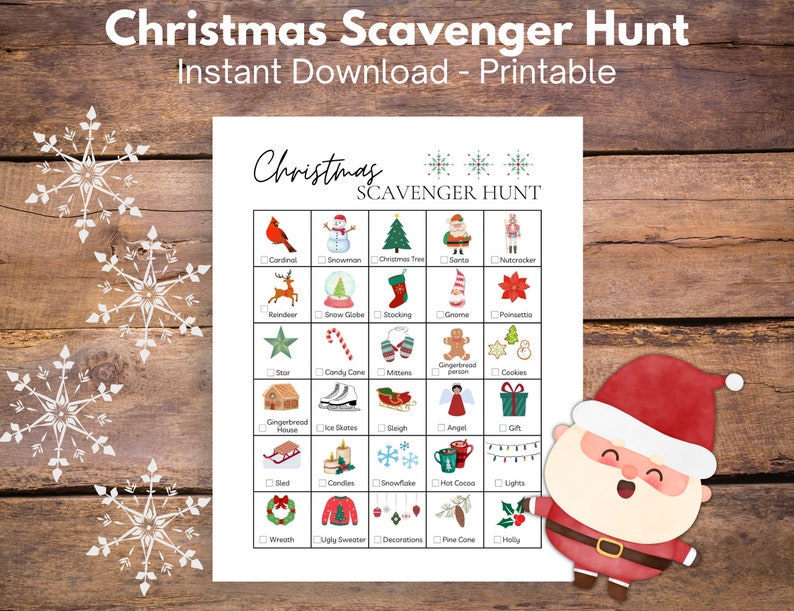 Christmas Scavenger Hunt - Etsy