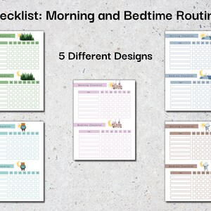 Printable Checklist for Kids / Morning and Bedtime Routines/ Chore ...