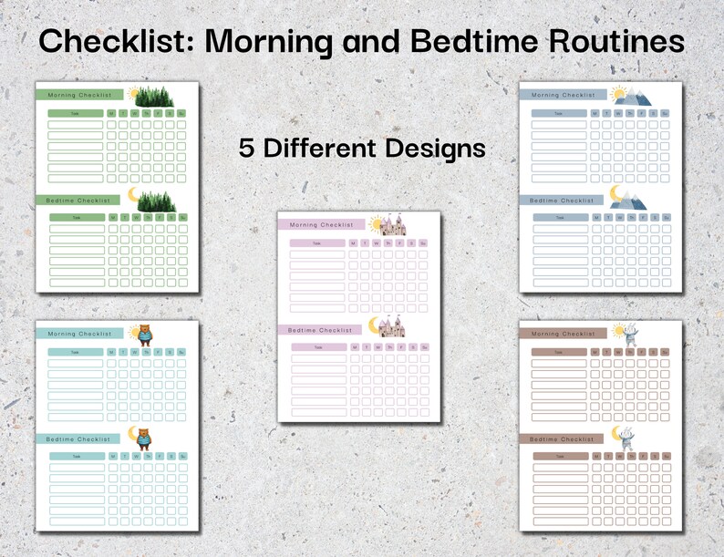 Printable Checklist for Kids / Morning and Bedtime Routines/ Chore ...