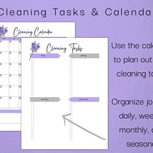 Printable Spring Cleaning Checklist Bundle / Cleaning Organizer/ Daily ...