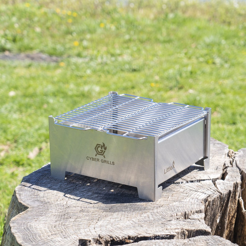 Large Portable Charcoal Grill – Stainless Steel Tabletop BBQ Stove With ...