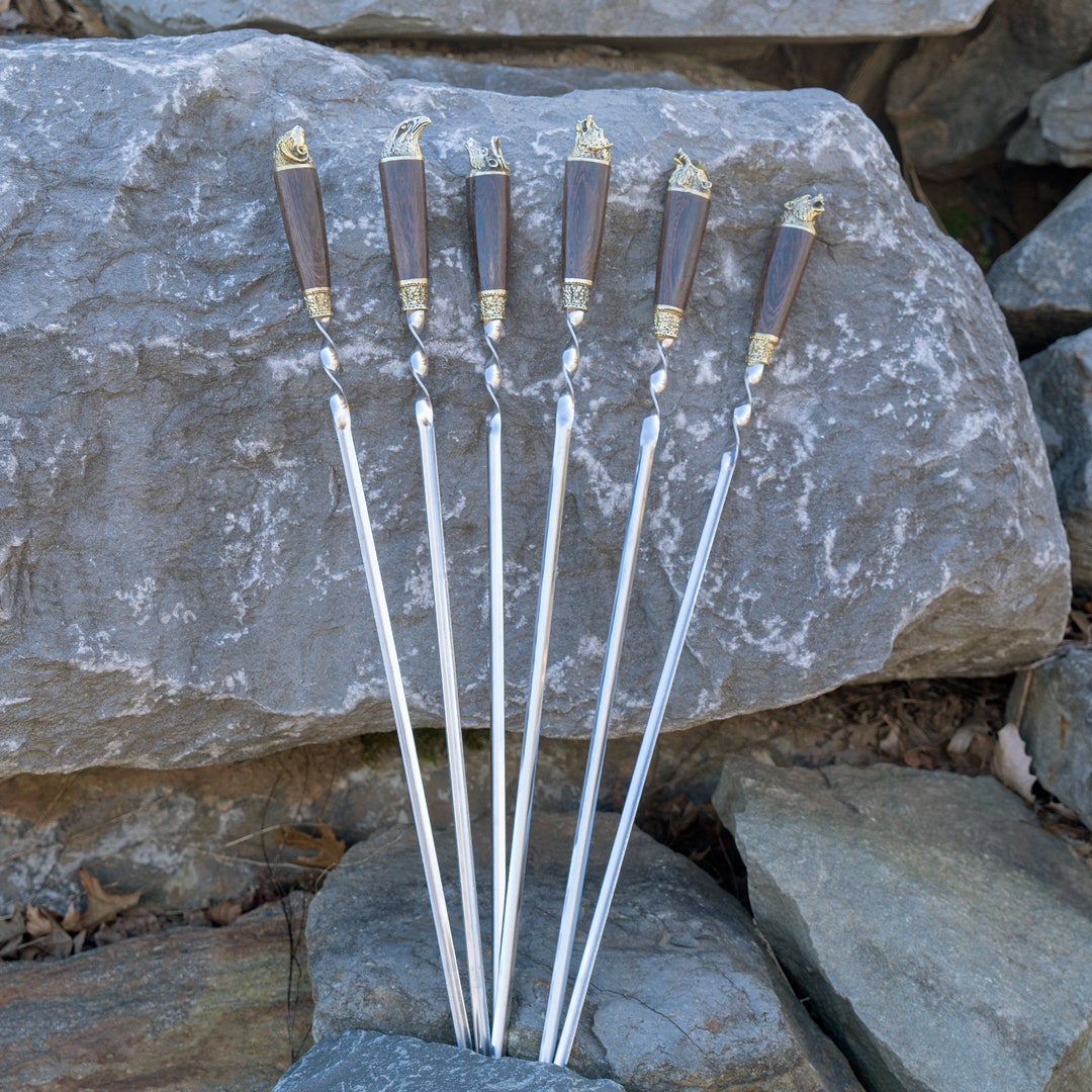 6 Piece Premium Blade Skewer different Animals Set High-quality BBQ ...