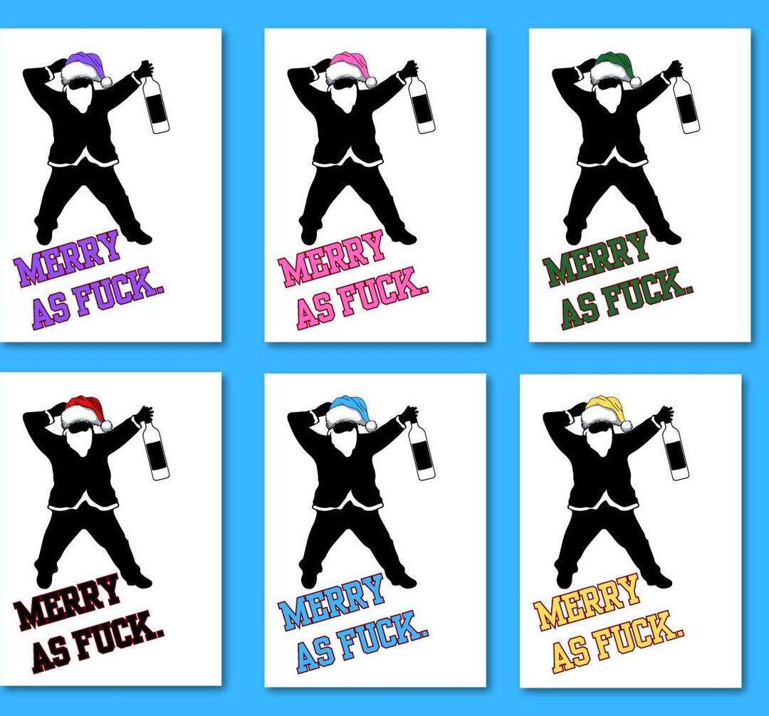 Pack of Humorous Christmas Cards Christmas Sarcastic Rude Cards ...