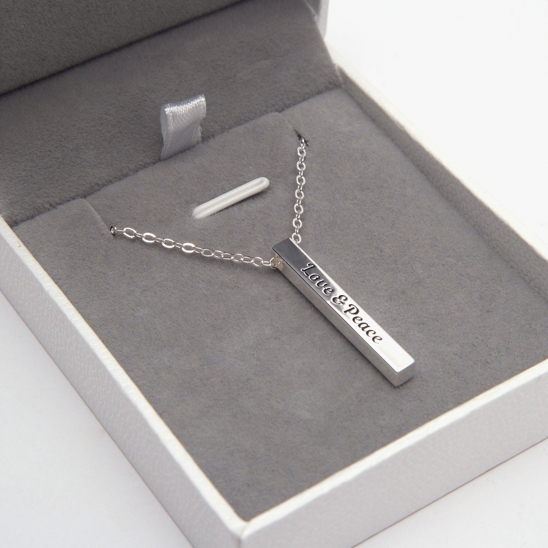 Classic Rectangle Pendant Personalized Engraving, Customize Name ...