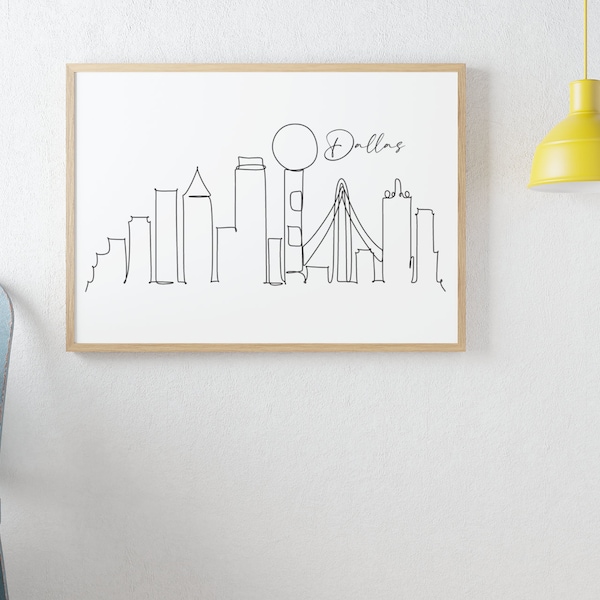 Dallas Skyline - Etsy