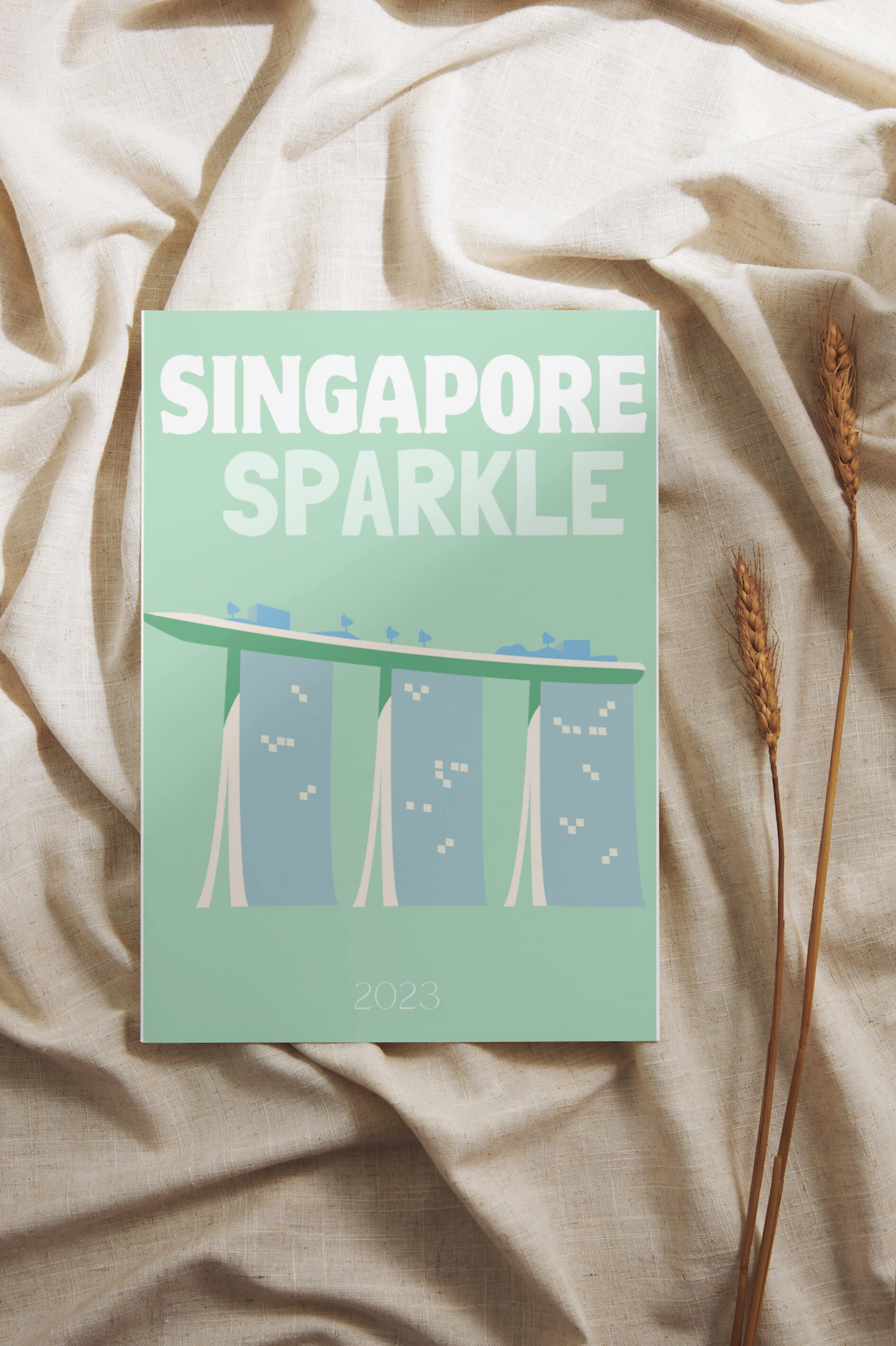 Editable Designer Digital Travel Photobook Cover SINGAPORE for DIY ...