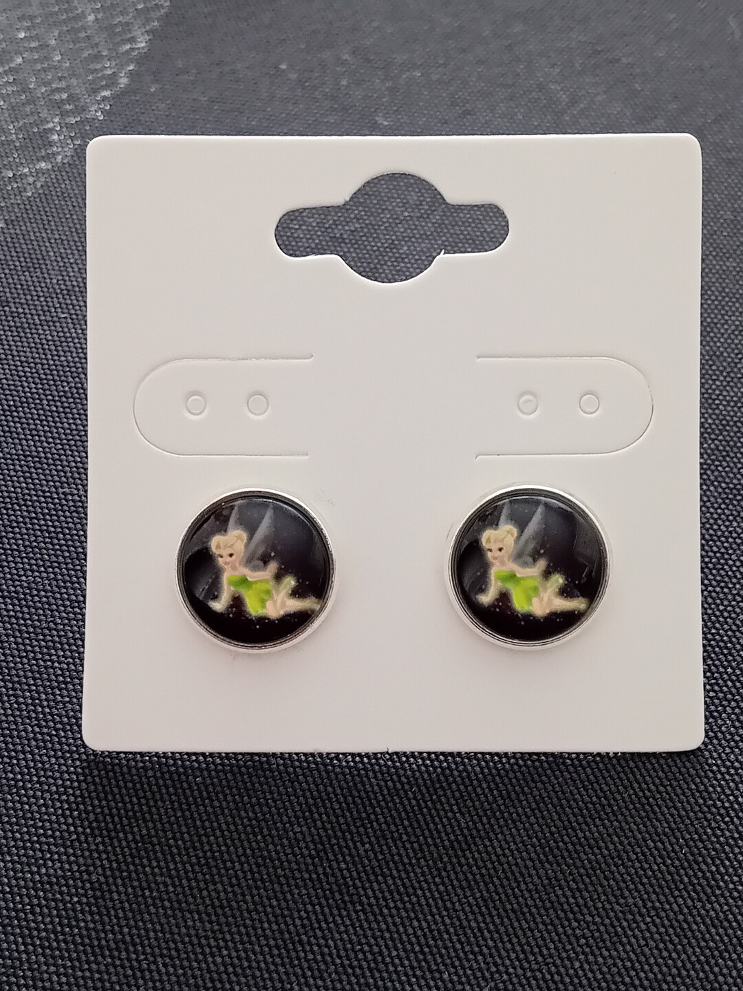 Earrings/drill/nail/dangling Loop Tinkerbell From Peter Pan Disney - Etsy