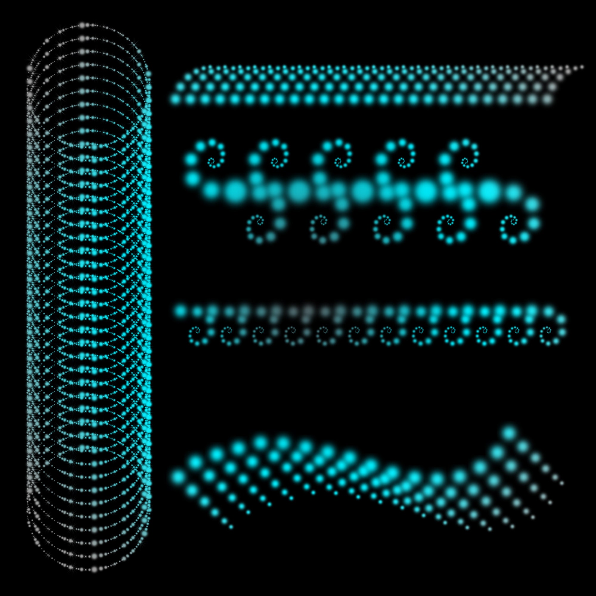 Photoshop / Procreate Glow Dots Brushes Collection - Etsy