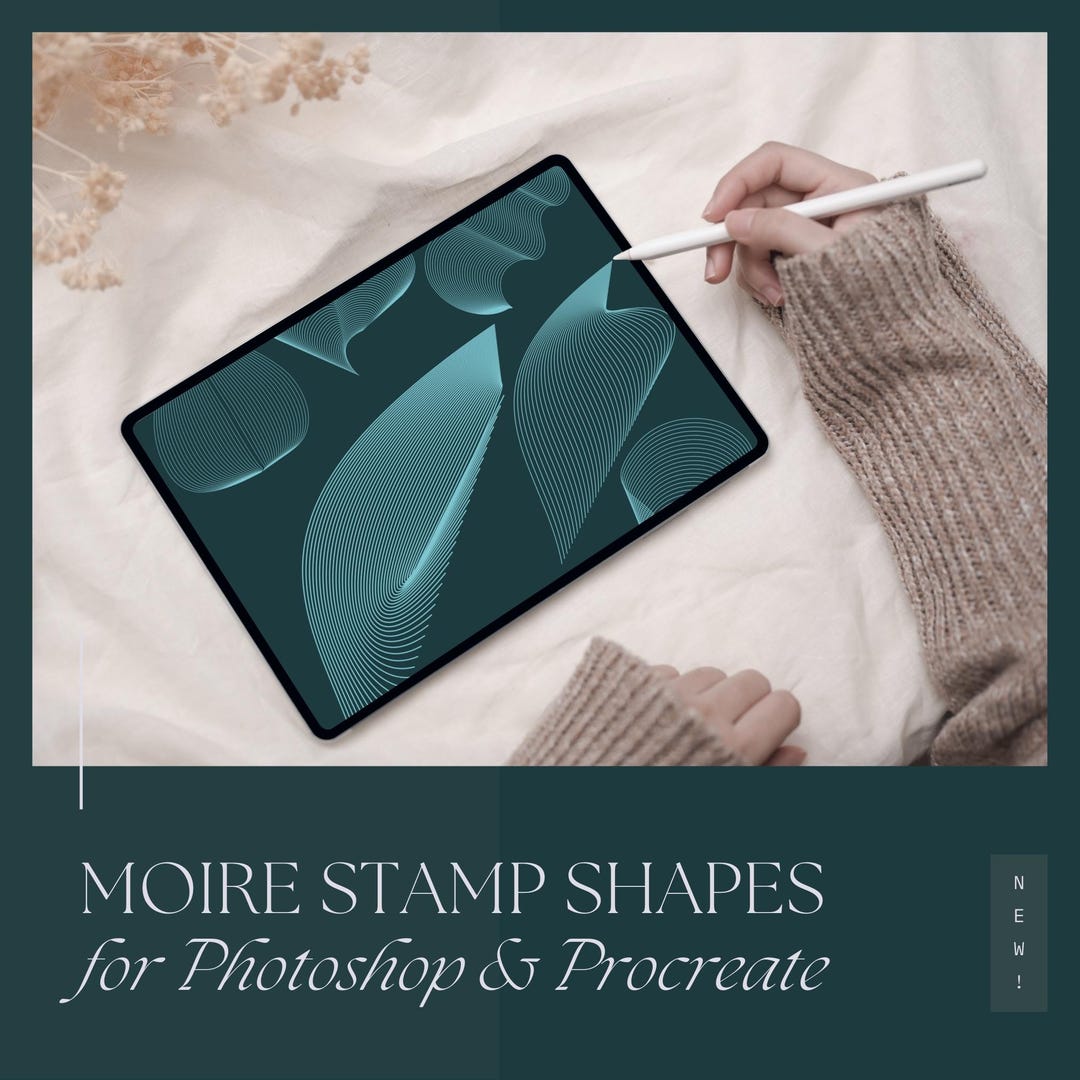 Moire Shape Stamps for Photoshop & Procreate - Etsy