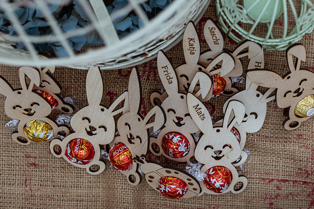 Personalisiert Osterhase / Hasen Anhänger / Anhänger - Etsy.de