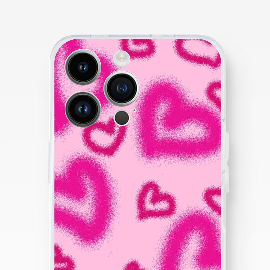 Pink Spray Paint Hearts Street Art Graffiti Style Urban Airbrush Love ...