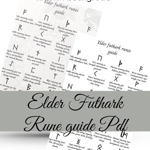 A4 Elder Futhark Runes Guide Digital Download / Rune Meaning Sheet ...