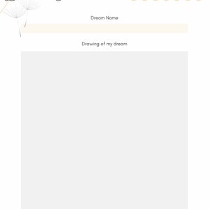Dream Diary Template / Dream Journal Template / Dream Notes /dream ...