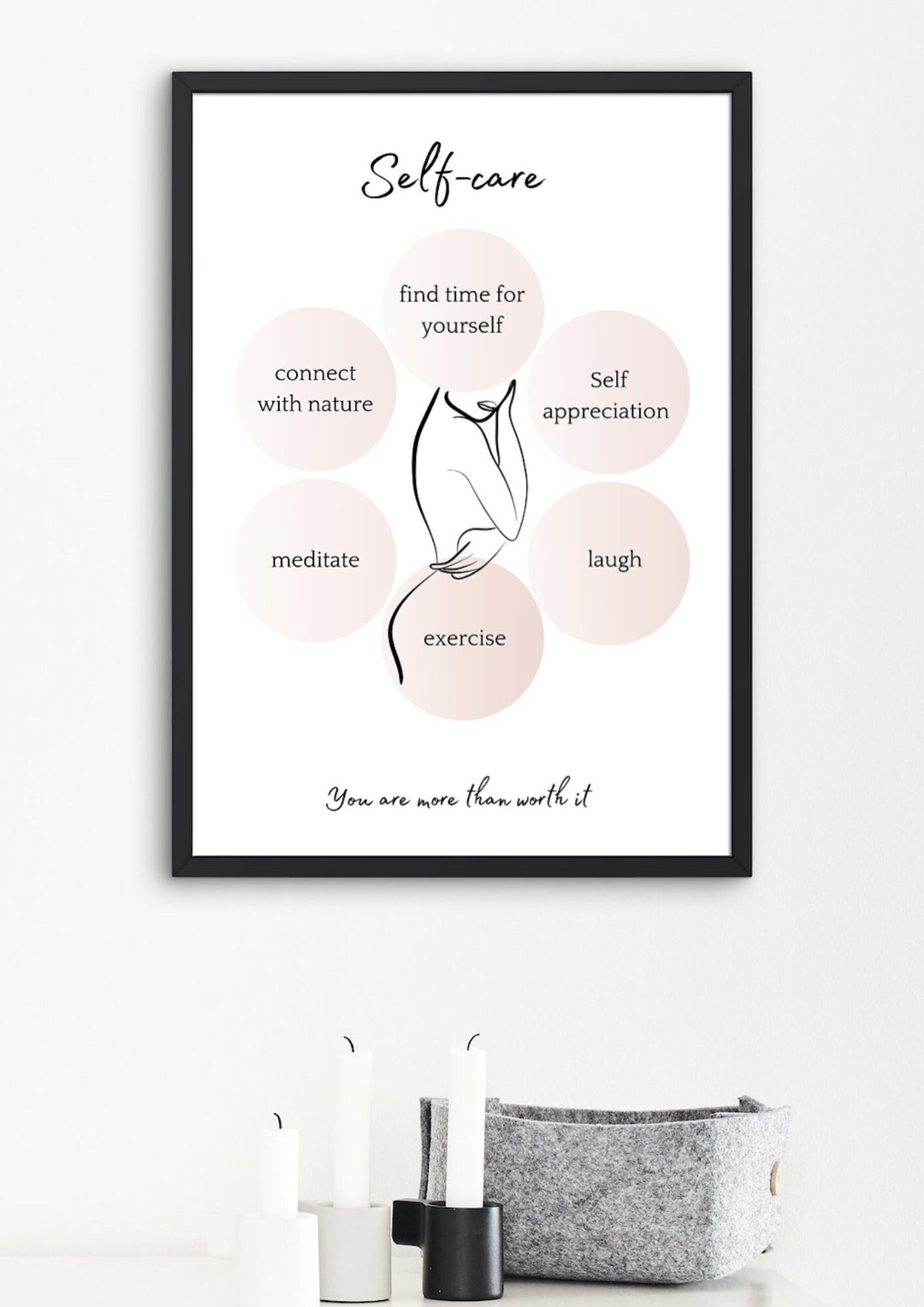 Self Care Poster / Self Care Art / Empowering and Self Care Art A4 ...
