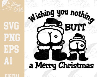 Santa Pants Down Butt Svg - Etsy